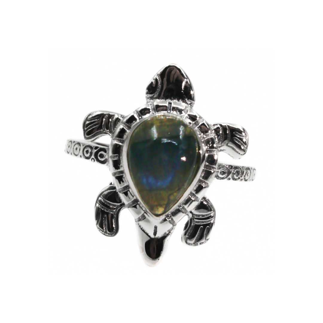 Labradorite Turtle Ring | MyBeautifulBuddha