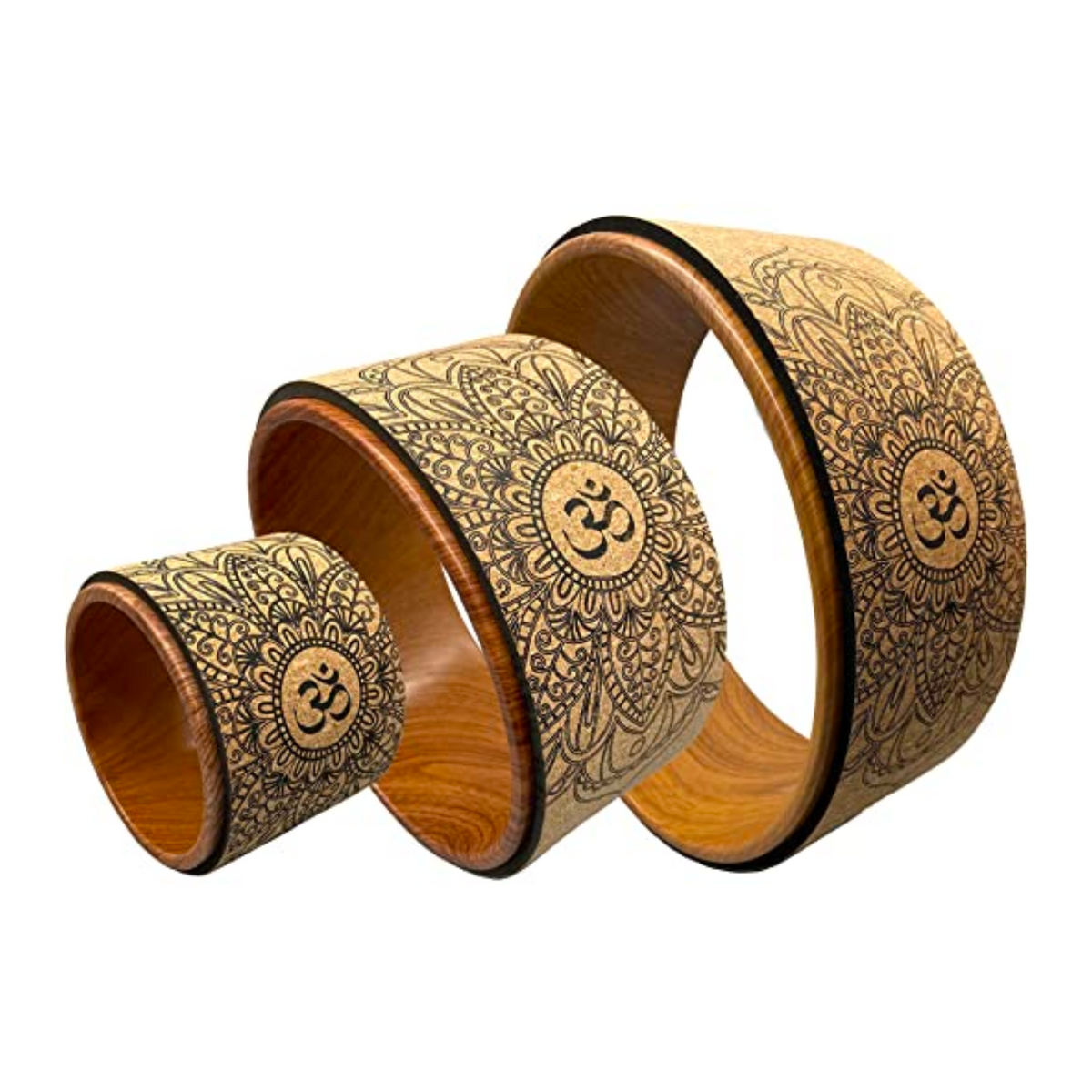 Set of 3 Custom Carpentry Yoga Wheels | MyBeautifulBuddha